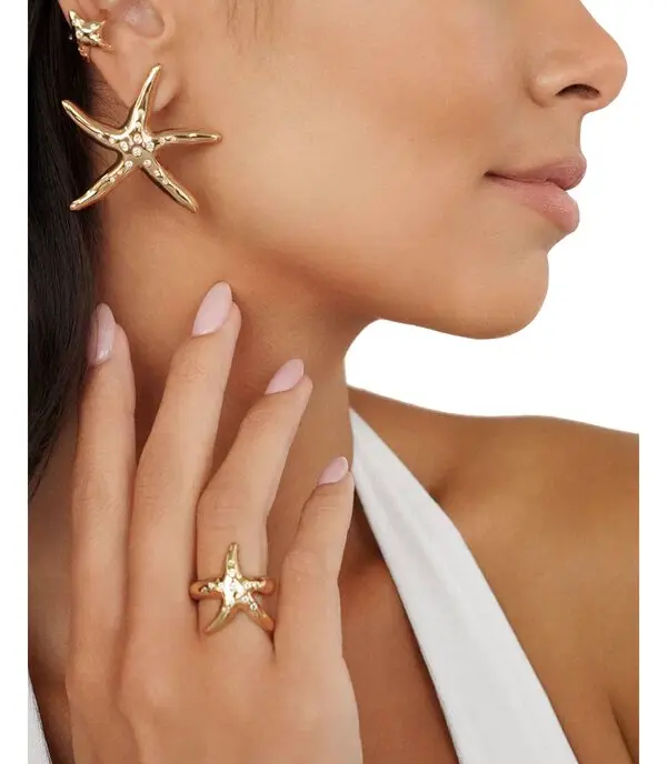 Ettika Pave Starfish Luxe Ear Cuff