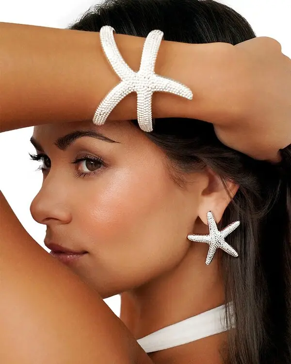 Ettika Starfish Hug Cuff Bracelet - Silver