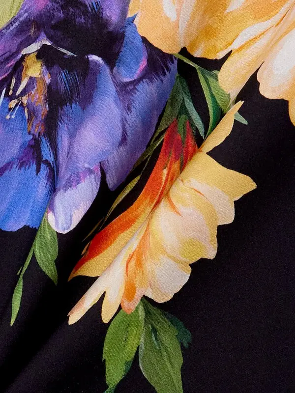 Dolce & Gabbana Floral-print Silk-blend Charmeuse Shirt