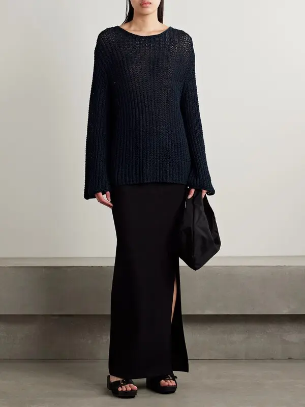 Khaite Elowen Open-knit Cotton Sweater