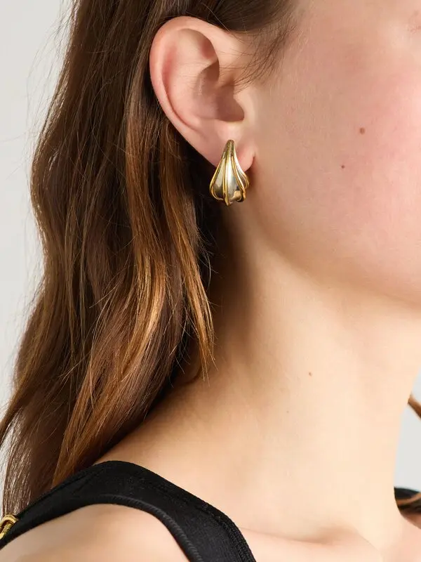 Bottega Veneta Plated Silver Earrings