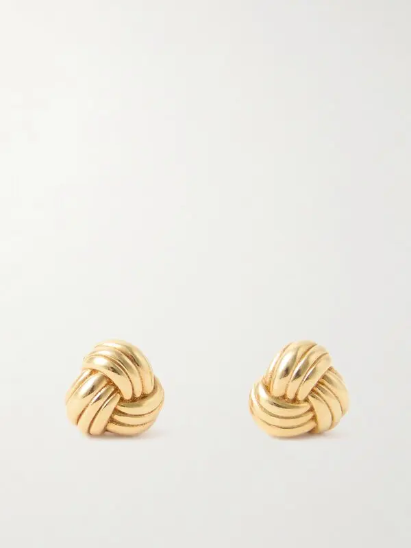 Bottega Veneta Knot -plated Earrings - Gold