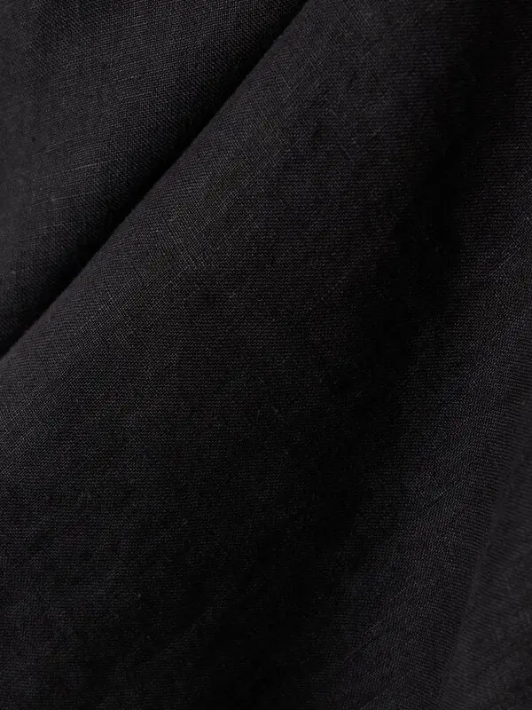 JAMES PERSE Cropped Linen-canvas T-shirt