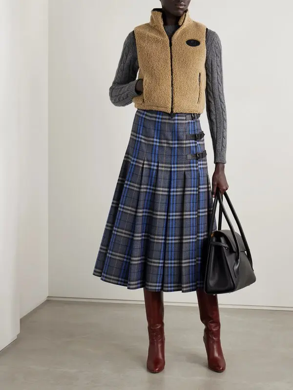 Burberry Appliquéd Fleece Vest