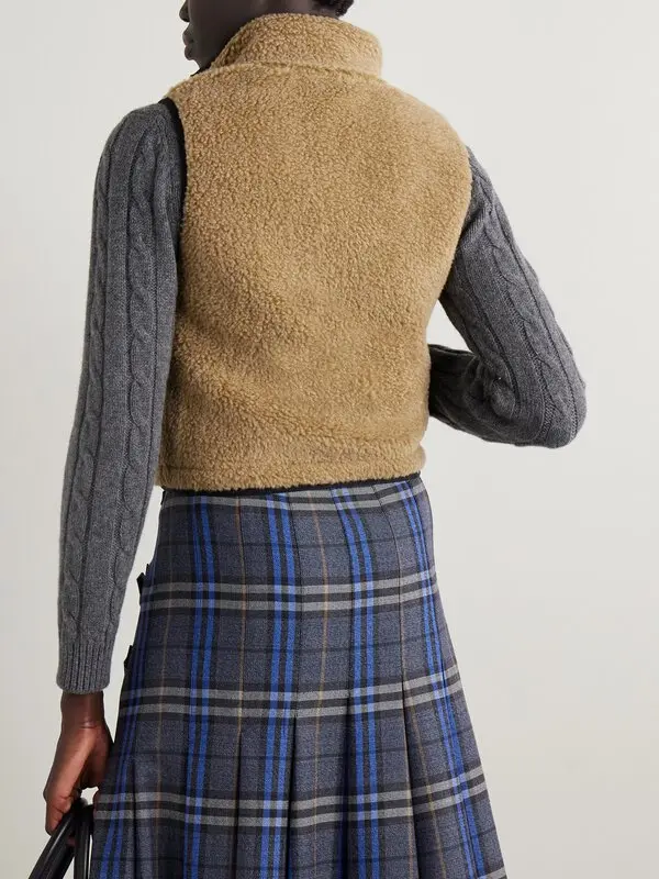 Burberry Appliquéd Fleece Vest