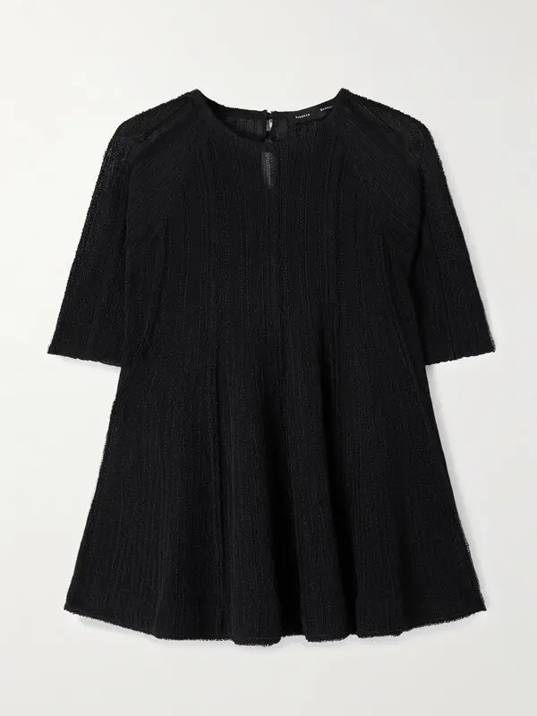 Proenza Schouler Tavia Ribbed-knit Top - Black