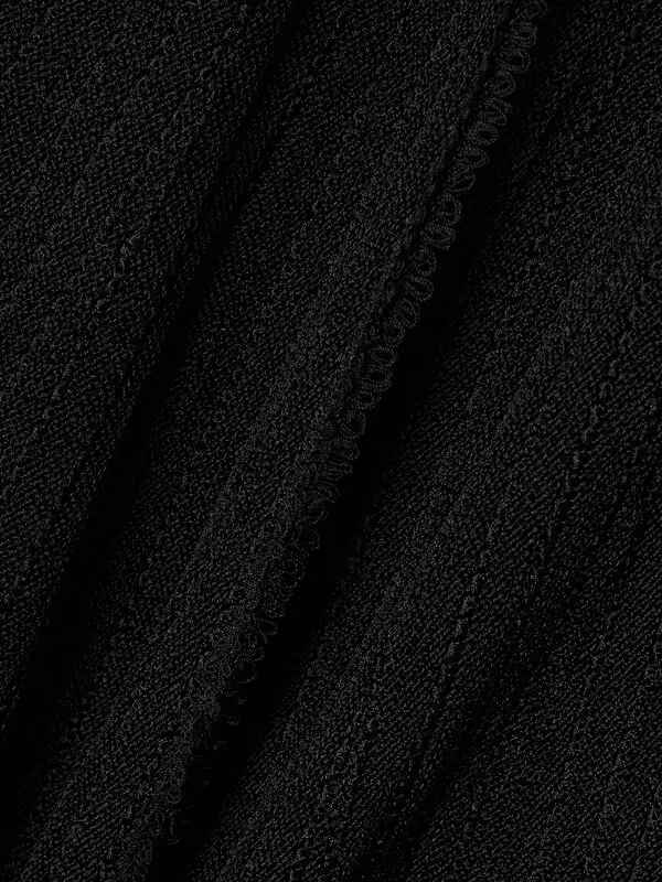 Proenza Schouler Tavia Ribbed-knit Top - Black