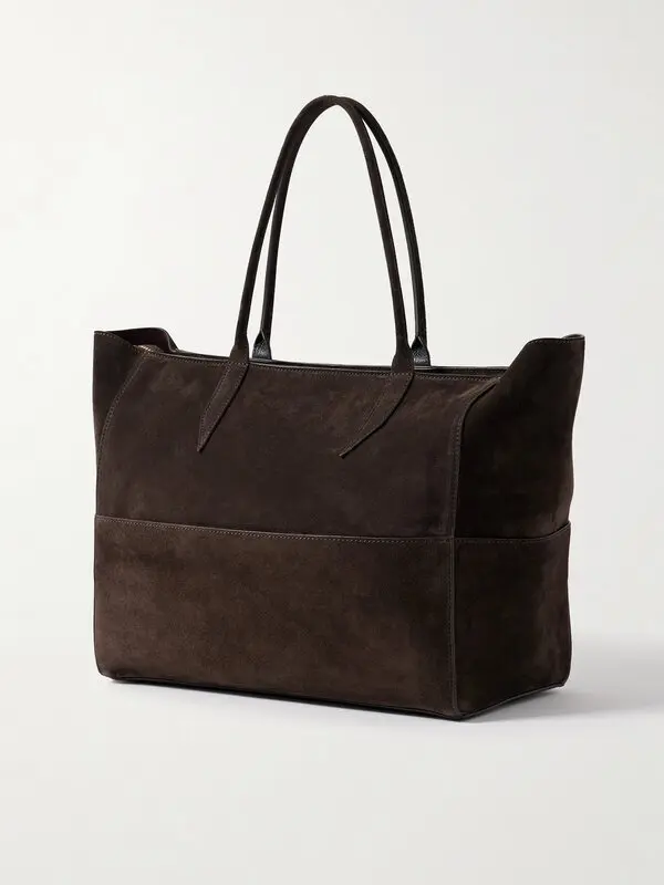 METIER Incognito 36 Paneled Suede Tote - Brown