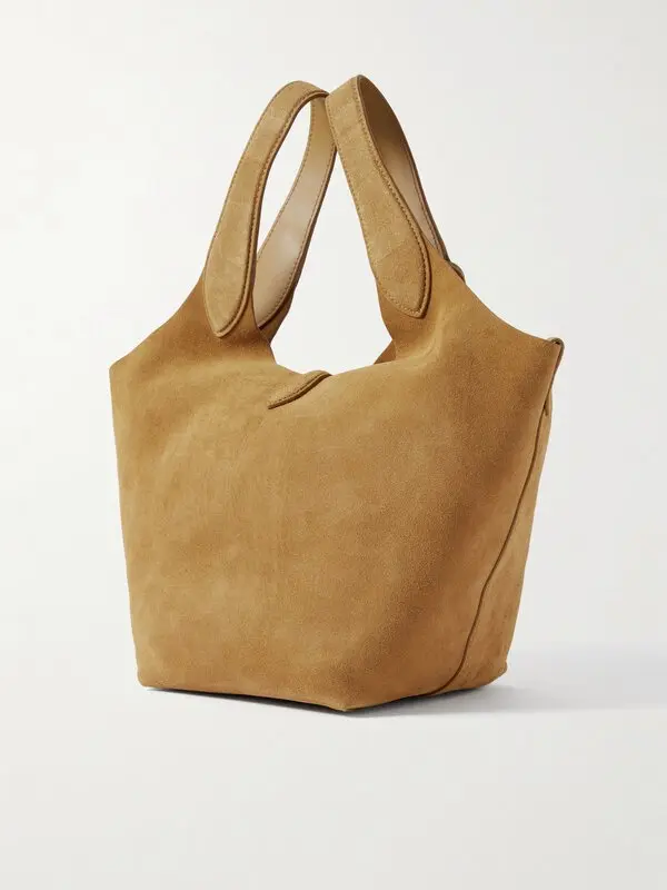 Polo Ralph Lauren Polo Play Leather-trimmed Suede Tote