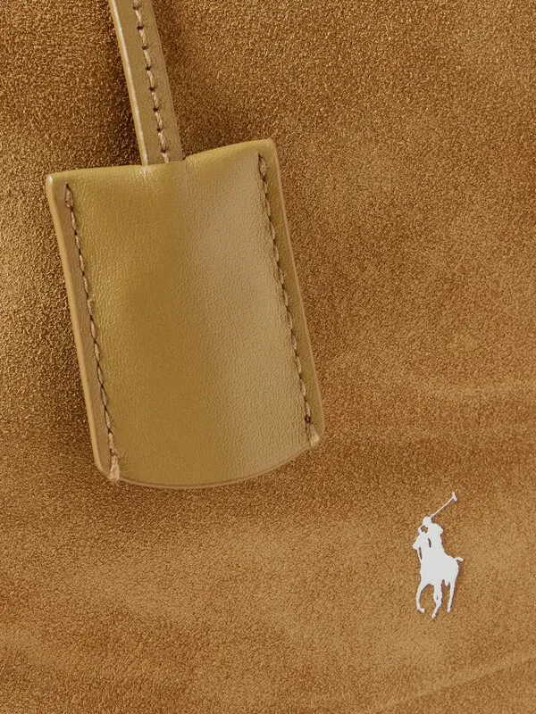 Polo Ralph Lauren Polo Play Leather-trimmed Suede Tote