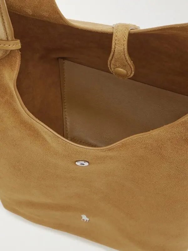 Polo Ralph Lauren Polo Play Leather-trimmed Suede Tote