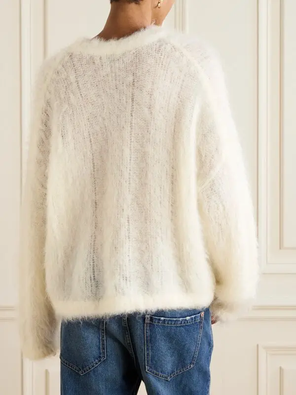 Brunello Cucinelli Open-knit Mohair And Silk-blend Sweater