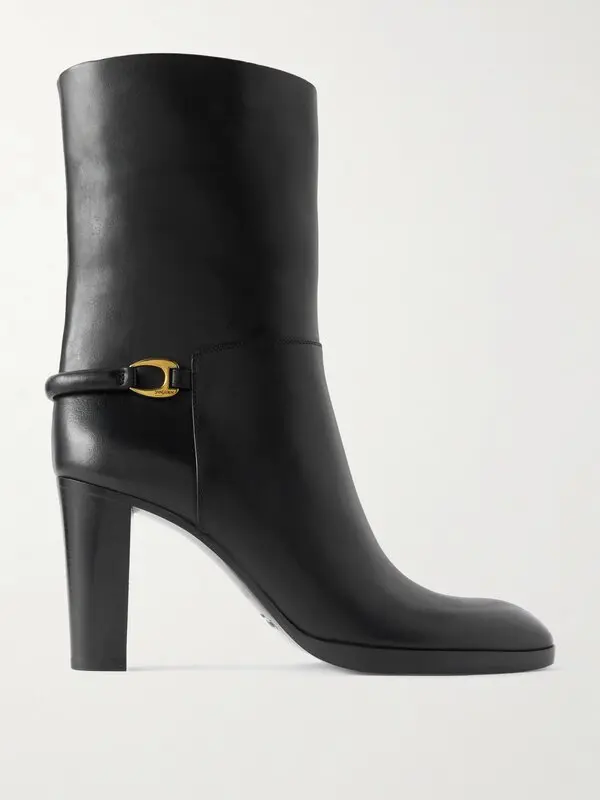 Saint Laurent Sulpice Leather Ankle Boots
