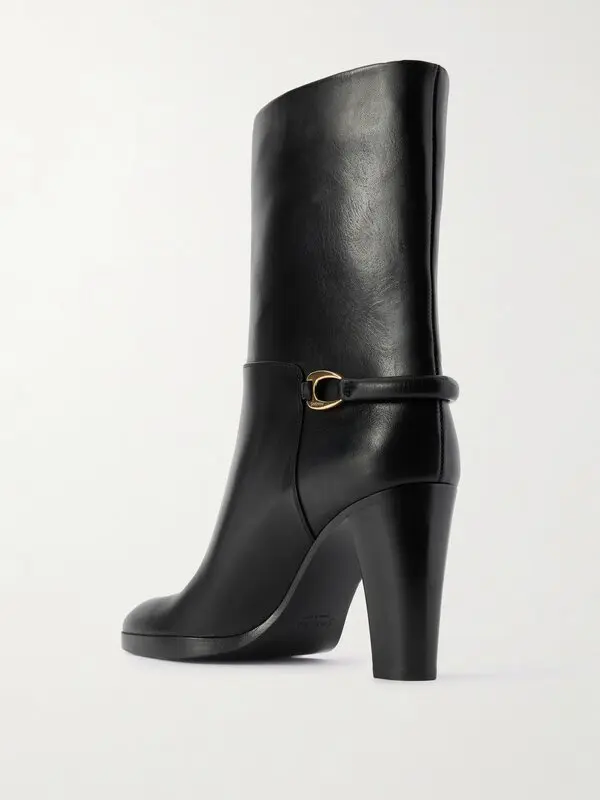 Saint Laurent Sulpice Leather Ankle Boots