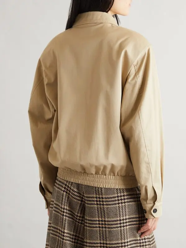 Saint Laurent Cotton-twill Jacket - Neutrals