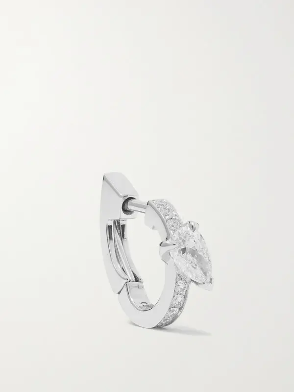 REPOSSI Harvest 18-karat White Gold Diamond Single Earring - Silver