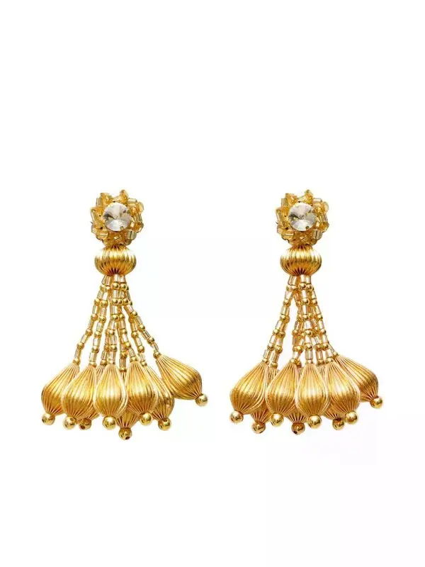 VANINA Lys Beaded-drop Earrings - Gold