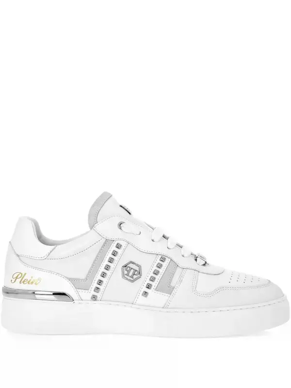 Philipp Plein Stud-embellished Low-top Sneakers - White