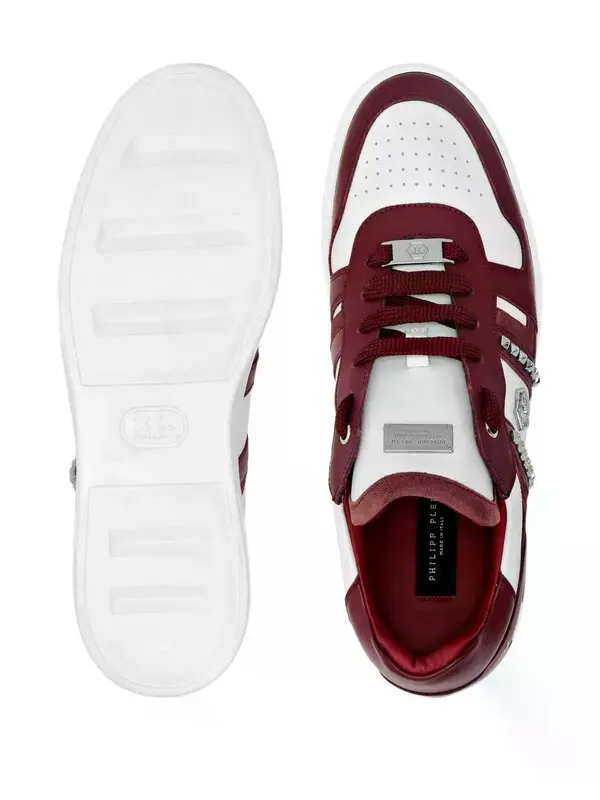 Philipp Plein Stud-embellished Low-top Sneakers - Red