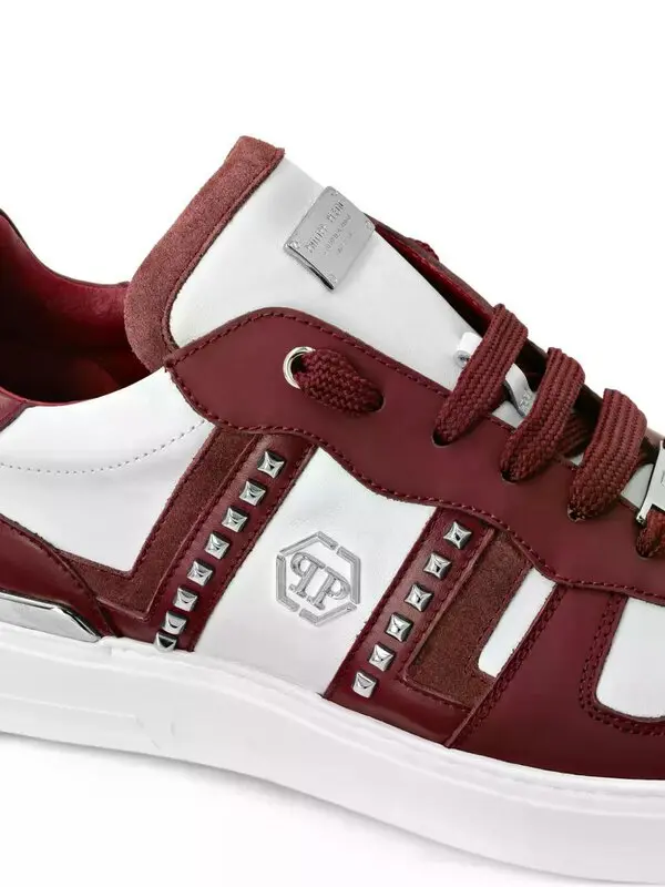 Philipp Plein Stud-embellished Low-top Sneakers - Red