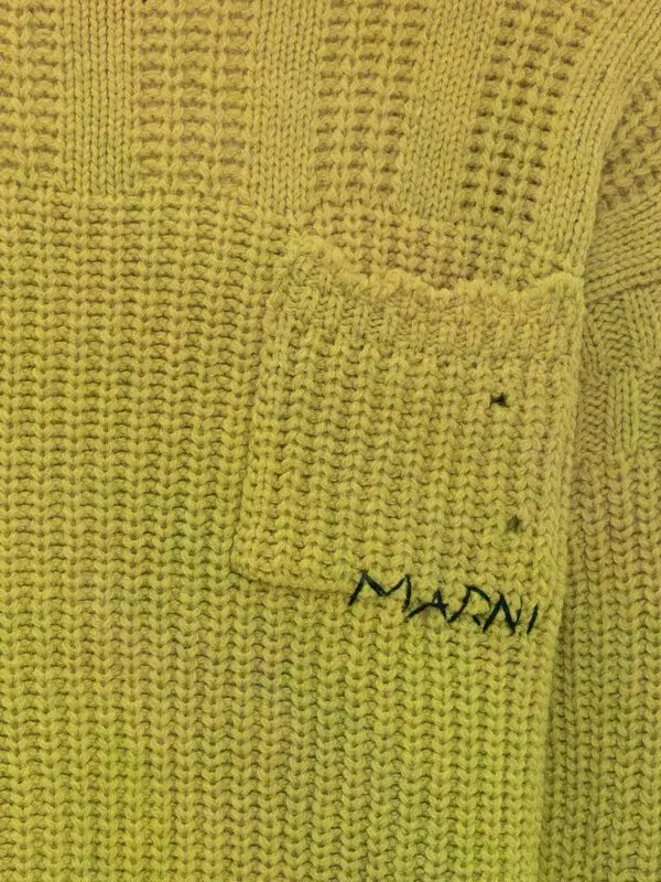 Marni Ribbed Mock-neck Sweater - Yellow