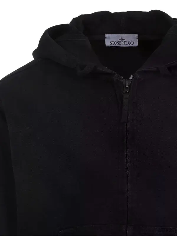 Stone Island Logo-patch Zip-up Hoodie