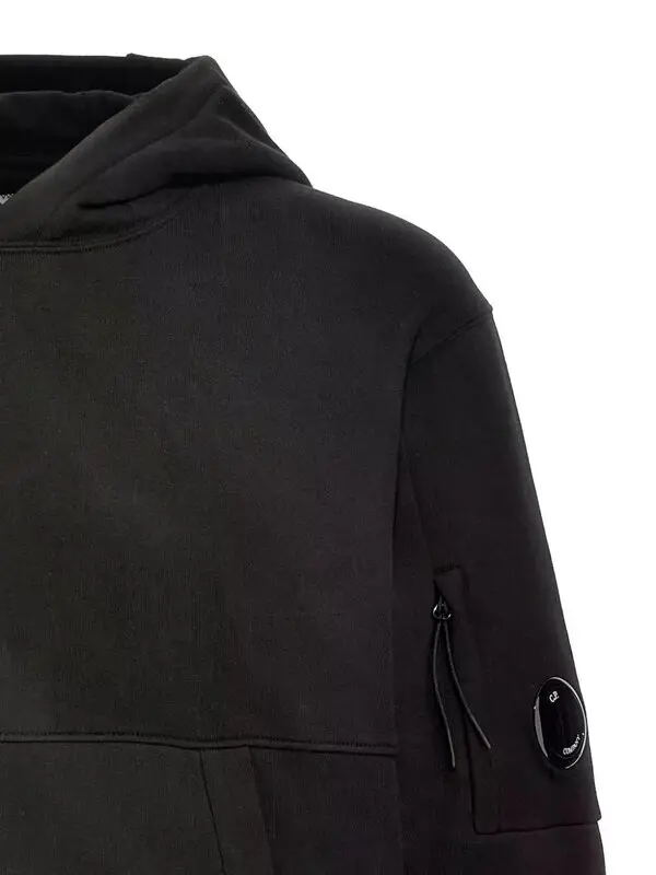 C.P. COMPANY Diagonal Raised Fleece Hooded Lens Sweatshirt