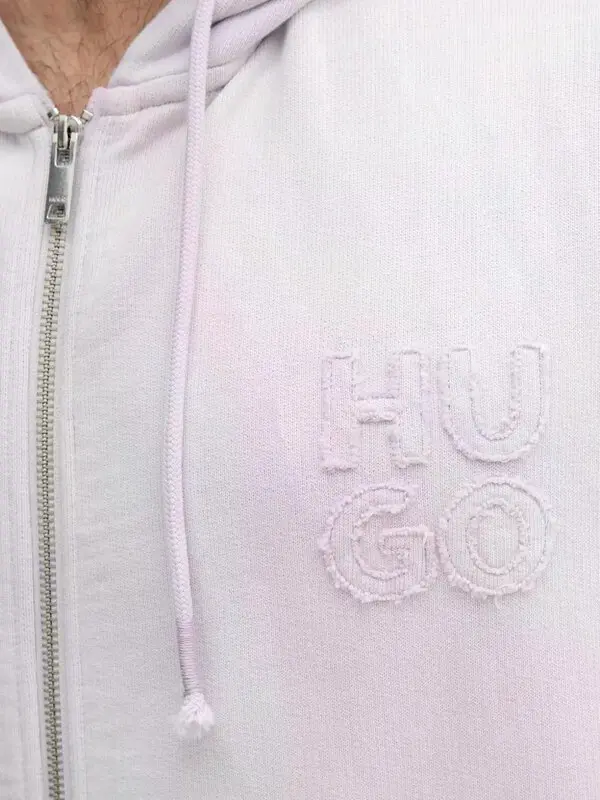 Hugo Logo-patch Zip-up Hoodie
