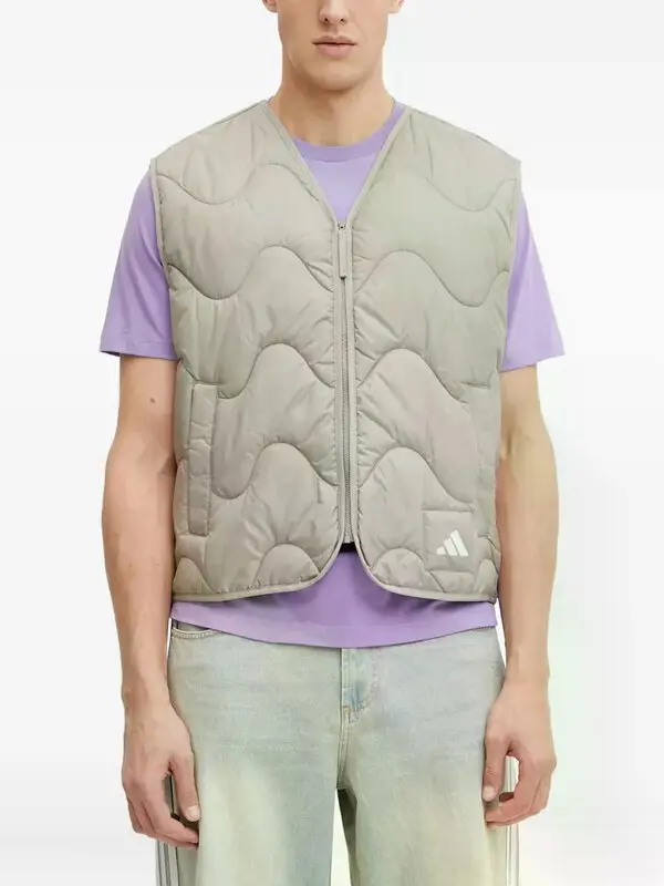 Adidas Logo-patch Quilted-wave Vest