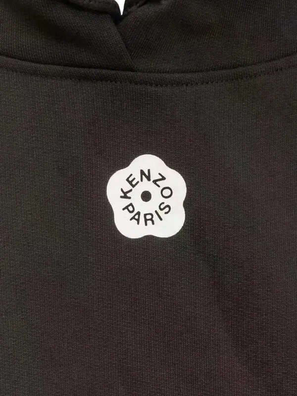 Kenzo Flower-logo Hoodie - Black