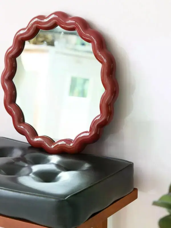 &K AMSTERDAM Zigzag Round Mirror