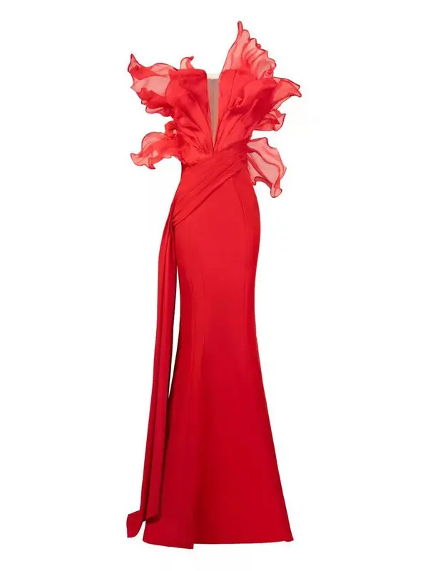 GABY CHARBACHY Fitted Fishtail Gown