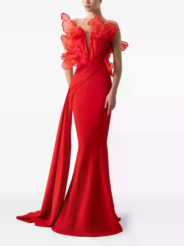 GABY CHARBACHY Fitted Fishtail Gown
