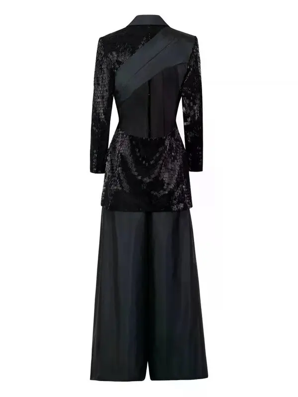 GABY CHARBACHY Sequin-embellished Wide-leg Suit