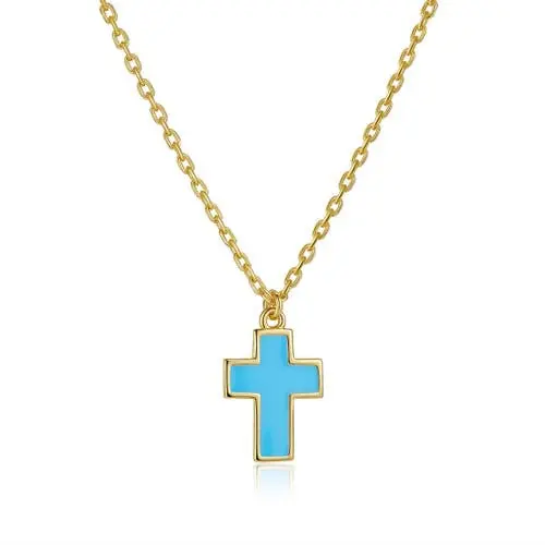 ANNA ZUCKERMAN Petit Faith Necklace - Sky Blue