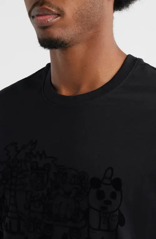 VIC GARCIA WORLD Outsiders Welcome Graphic T-shirt - Black