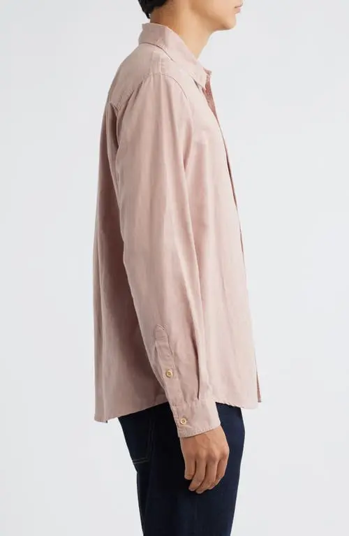 Ag Wesley Linen & Cotton Button-up Shirt - Desert Mauve