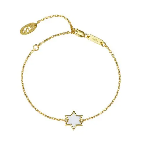 ANNA ZUCKERMAN Petit Star Of David Bracelet - White