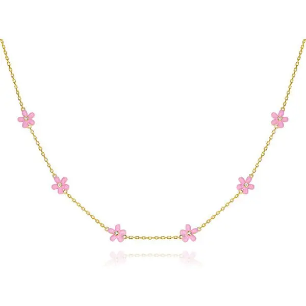 ANNA ZUCKERMAN Petit Rosie Necklace - Pink
