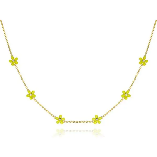 ANNA ZUCKERMAN Petit Rosie Necklace - Yellow