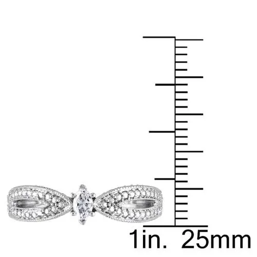 JULIANNA B. 1/6 Ct Marquise Diamond 10k Ring