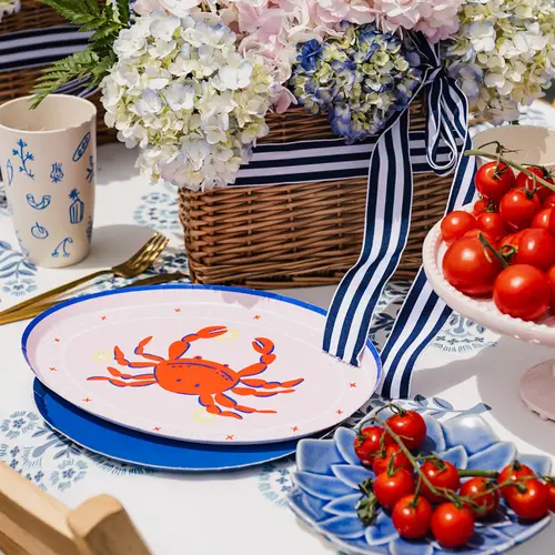 JOLLITY & CO Le Dinner Crab Platter Plates - Assorted Pre-pack