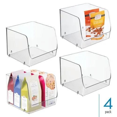 IDESIGN Stackable Open-front Storage Binset Of 4made