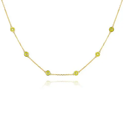 ANNA ZUCKERMAN Petit Bubble Charm Necklace - Yellow/yellow Gold