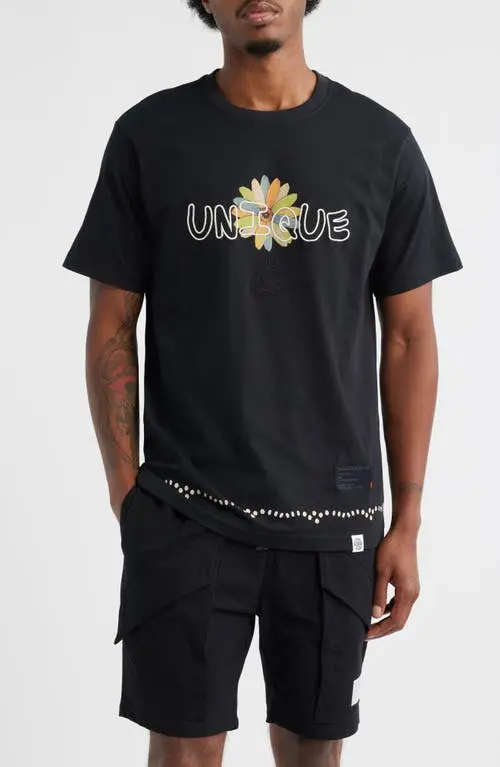 VIC GARCIA WORLD Unique Graphic T-shirt - Black