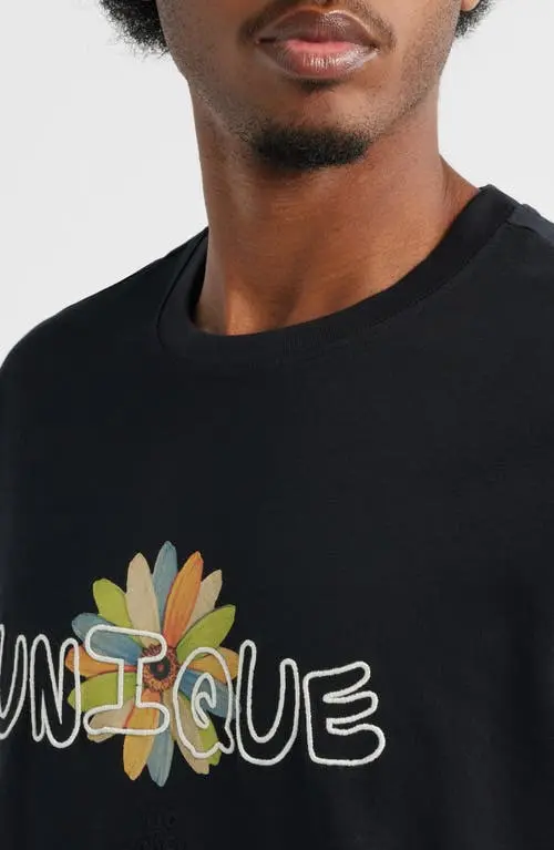 VIC GARCIA WORLD Unique Graphic T-shirt - Black