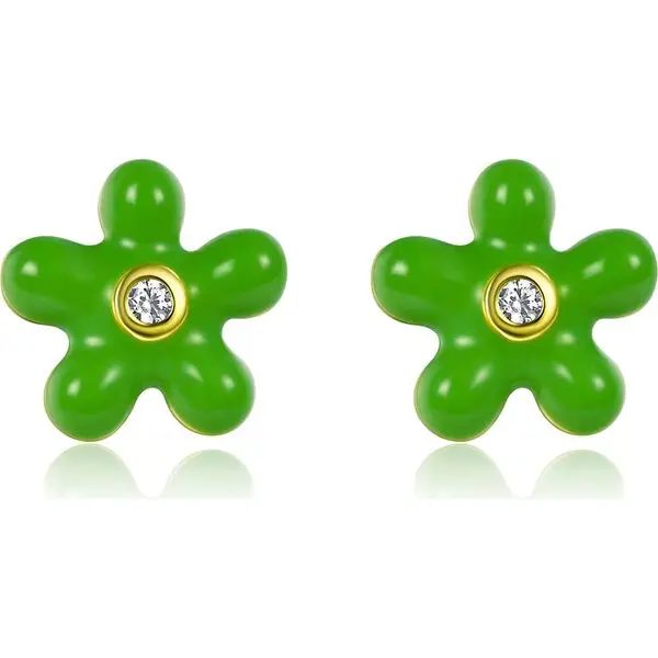 ANNA ZUCKERMAN Petit Rosie Earrings - Green
