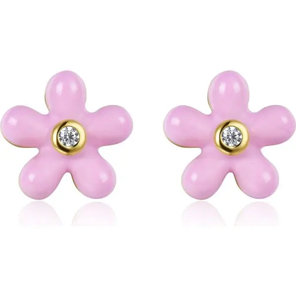 ANNA ZUCKERMAN Petit Rosie Earrings - Pink
