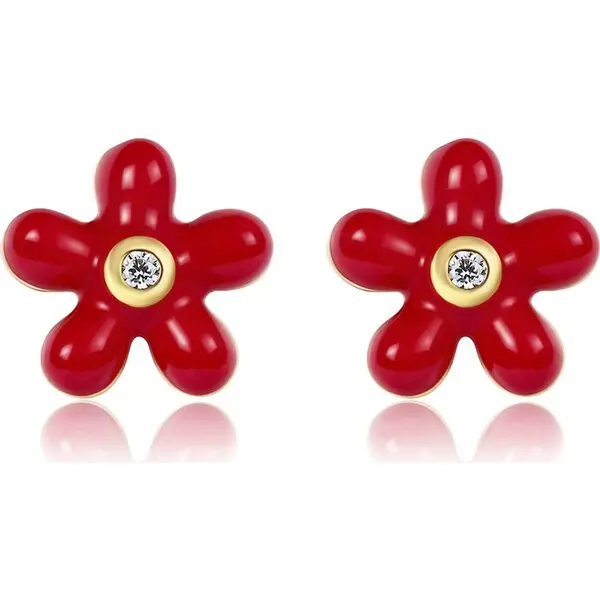 ANNA ZUCKERMAN Petit Rosie Earrings - Red