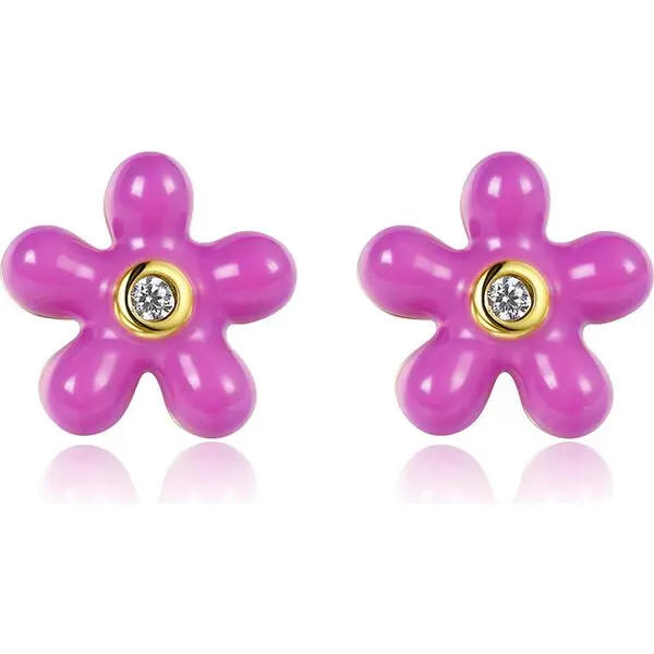 ANNA ZUCKERMAN Petit Rosie Earrings - Rose